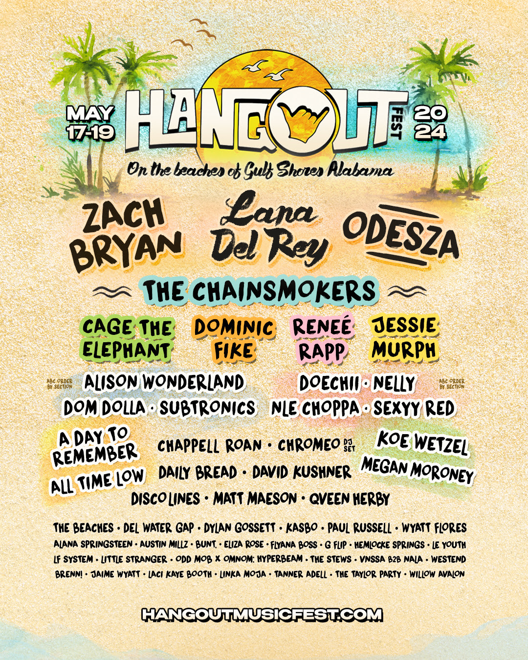 Hangout Festival Announces Zach Bryan, Jessie Murph, Megan Moroney, Koe ...
