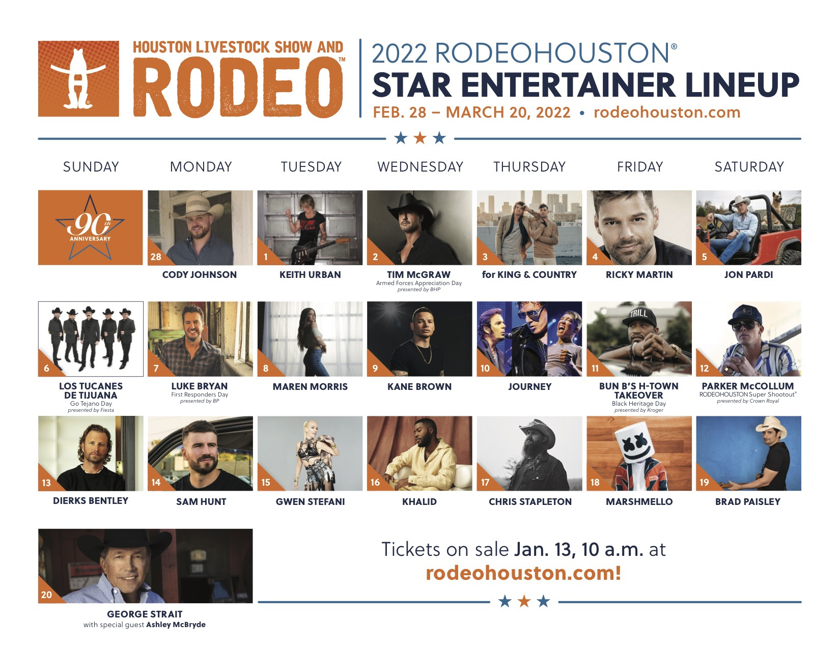 Houston Livestock Show and Rodeo™ Announces 2022 RODEOHOUSTON ...